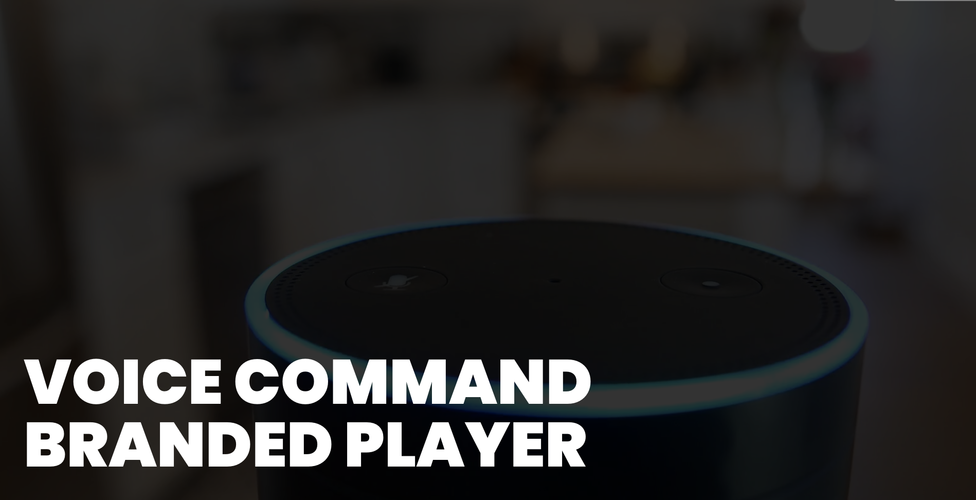 Voice Command Branded Player CTV - Use smart speaker for advertising